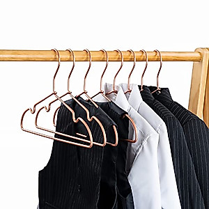 10Pack Koobay 13" Non Slip Rose Gold Wire Top Children Clothes Suit Coat Metal Hanger