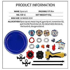 Bey Battle Gyro Burst Battle Evolution Metal Fusion Attack Set with 4D Launcher Grip Set