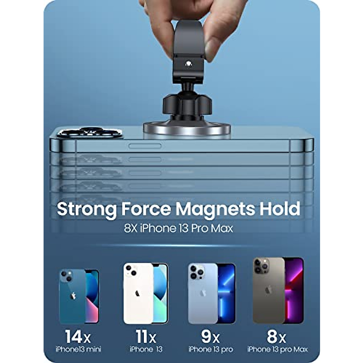 Mag-Safe Air Vent Car Mount Magnetic Car Phone Holder for Car Adjustable Air Vent Phone Car Mount,Car Phone Holder Compatible with iPhone14/13/12 Series & MagSafe case, Samsung Galaxy/Note Series, etc