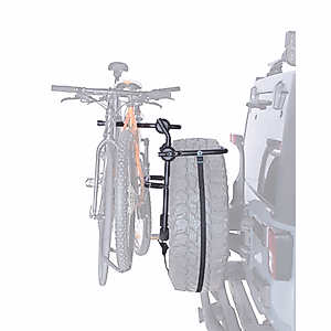 Rhino-Rack Spare Tire Bike Rack, 2 Bike Carrier, Holds Many Types of Bikes, Black (RBC025)