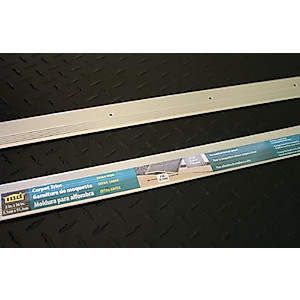 M-D Building Products 78212 Extra Wide Fluted 2-Inch by 36-Inch Carpet Trim, Silver