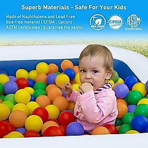 Inflatable Pool, HiTauing 118" X 72" X 22" Inflatable Swimming Pool for Kids and Adults, Above Ground Pool Oversized Thickened Family Blow Up Kiddie Pool for Garden, Backyard, Summer Water Party