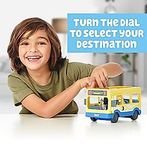 Bluey Bus, Bus Vehicle and Figures Pack, with Two 2.5-3" Figures