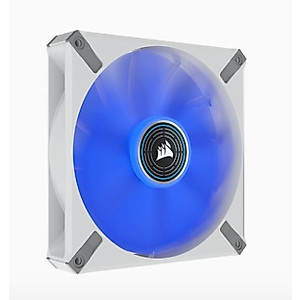 Corsair iCUE AF140 RGB Elite 140mm PWM Fan - Eight RGB LEDs - AirGuide Technology - Fluid Dynamic Bearing - Zero RPM Fan Mode - CORSAIR iCUE Software Compatible - White