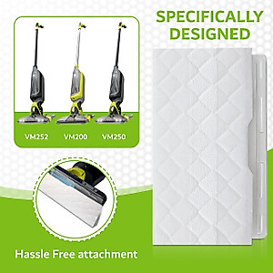 Volca Spares Compatible with Shark Vacmop Replacement Pads, for Shark mop vac Pads, 36 Count Vacmop Pads Refills for VM252 VM250 VM200, for use with Shark Vac Mop Pads Refills