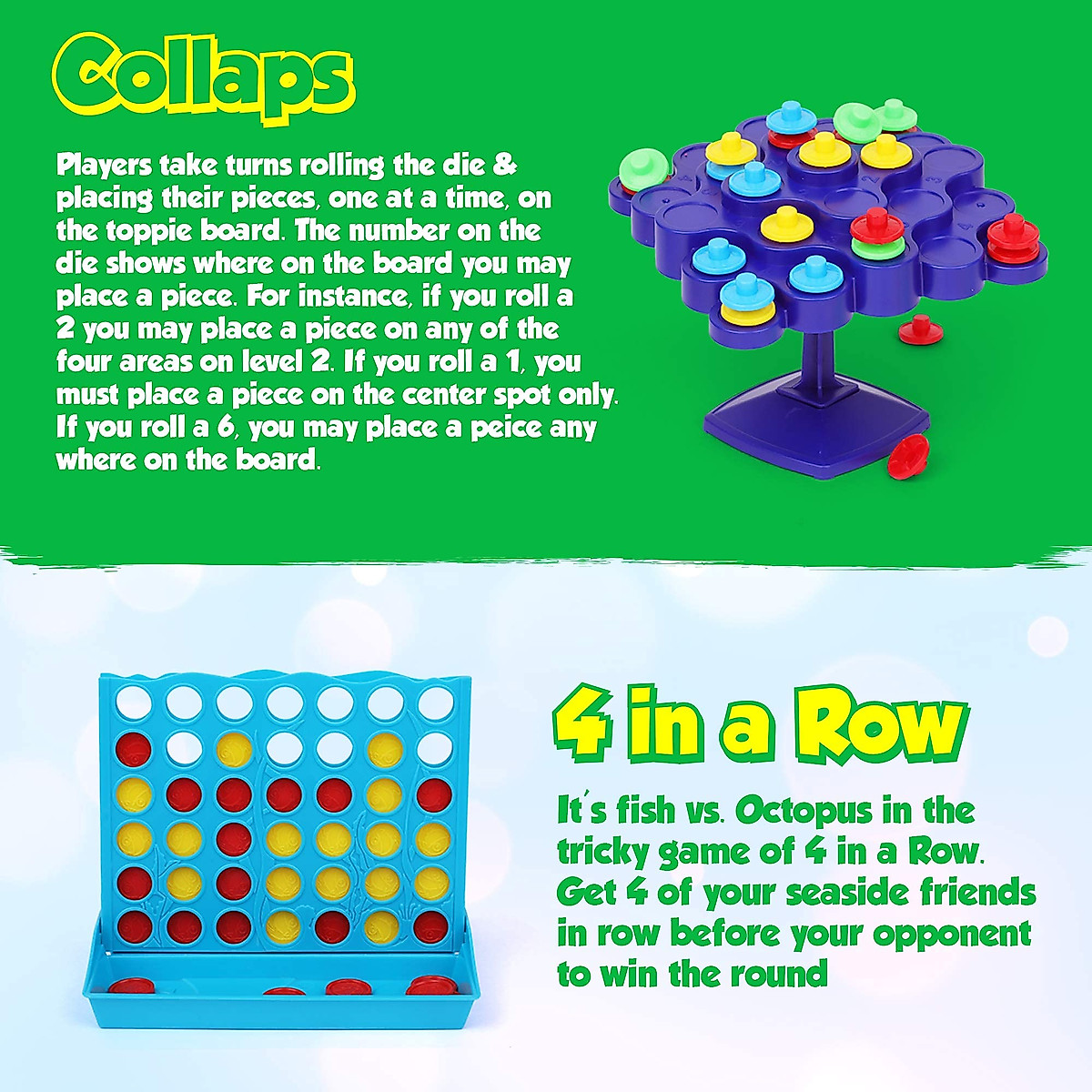 Travel Games 4-in-1 Airplane Travel Essentials, Road Trip Essentials Kids Fun Games, Easy Storage & Travel Friendly, Critical Thinking and Brain Development Skills