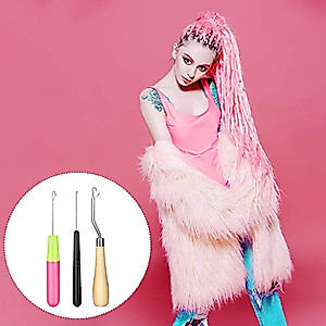 13 Pieces Dreadlocks Tool Set Includes 5 Pieces Latch Hook Crochet Needles, 3 Pieces Dreadlocks Crochet Hook and 5 Pieces Locking Hair Extensions Tool for Locs, Sisterlocks, Easyloc Hair