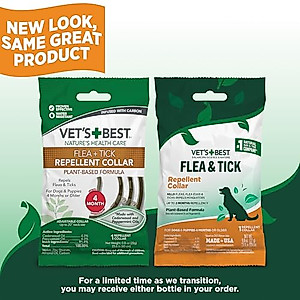 Vet's Best Flea and Tick Repellent Collar for Dogs - Flea and Tick Prevention for Dogs - Plant-Based Ingredients - Small to Large Dog Flea Collar - Up to 20” Neck Size