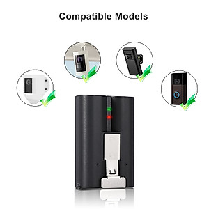 TODAYWON 2 Packs Replacement Battery Compatible with Ring,for Doorbell Camera 2/3/4, Spotlight Camera, Camera Indoor and Outdoor,6040mAh Rechargeable 3.65V Li-ion Battery