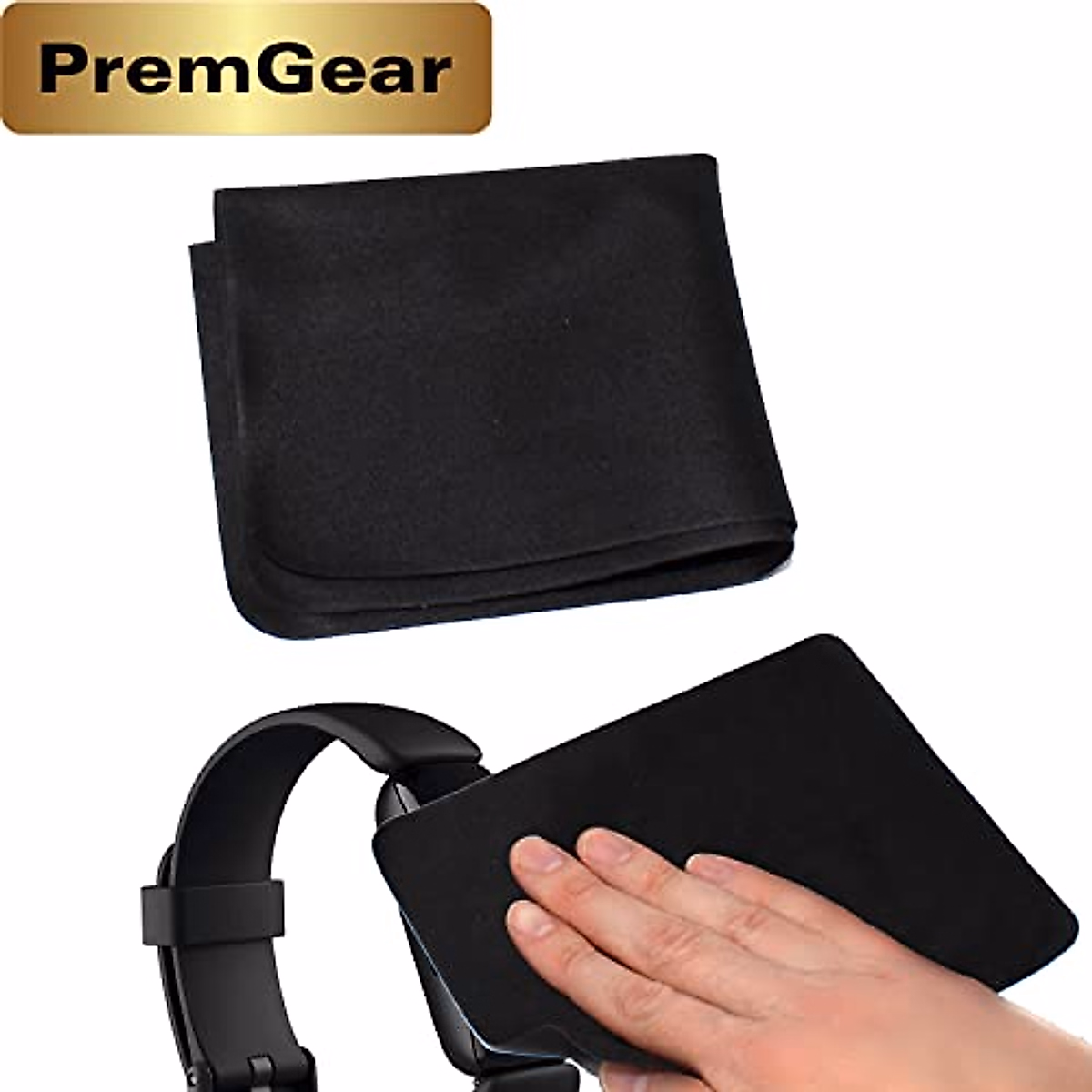 Fitbit Versa 2 Health and Fitness Smart Watch (Petal/Copper Rose) with Heart Rate Monitor, S & L Bands, Bundle with 3.3foot Charge Cable, Wall Adapter, Screen Protectors & PremGear Cloth