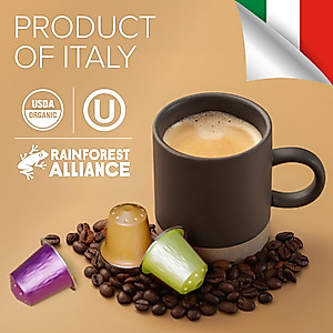 Organic USDA Bestpresso Coffee Aluminum Espresso Pods For Nespresso Original Machine 120 Pack (Variety Pack)