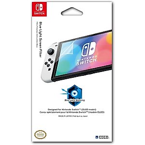 HORI Blue Light Screen Protective Filter for Nintendo Switch (OLED Model) - Officially Licensed by Nintendo - Nintendo Switch;