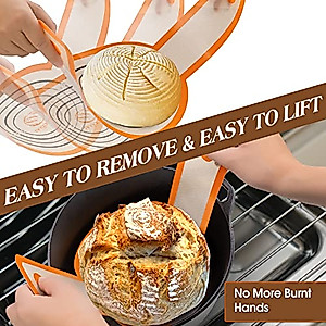 Banneton Bread Proofing Basket Set, 10 Inch Oval & 9 Inch Round Sourdough bread baking supplies with Linen Liner, Silicone Bread Sling, Danish Dough Whisk, Bread Lame, Bowl Scraper,Dough Scraper Kit