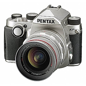 Pentax KP Silver Body 24.32 Ultra-Compact Weatherproof DSLR with 3" LCD, (Silver)