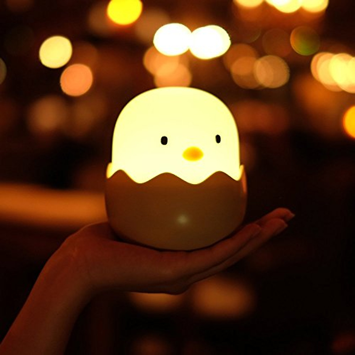 Qwifyu Kids Night Light, Cute Creative Egg Shell Baby Night Light with Touch Sensor, Nursery Night Lights, Kawaii Desk Accessories, Room Decor for Boys Girls Kids Gifts