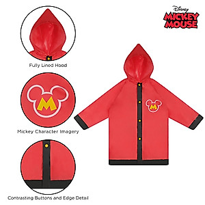 Disney Boys Umbrella and Poncho Raincoat Set, Mickey Mouse Kids Rain Wear For Kids Ages 6-7