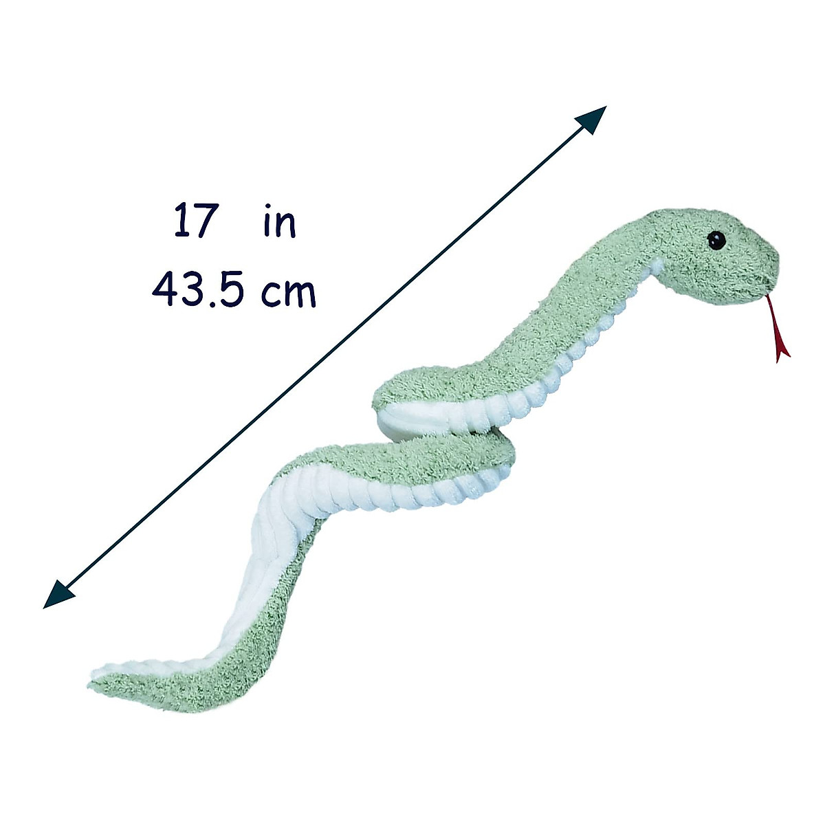 Doindute Green Plush Snake Stuffed Animal Toy, Soft Cuddly Plushie Hugger Toy for Boys & Girls, Birthday Gifts for Kids or Girlfriend, 17"