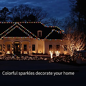Eva's Light C9 LED Christmas Lights Outdoor, 23ft RGB Color Changing Christmas Lights C9, 20 LED Bulbs Multicolor Connectable C9 Christmas String Lights Waterproof for Garden Party Yard Patio