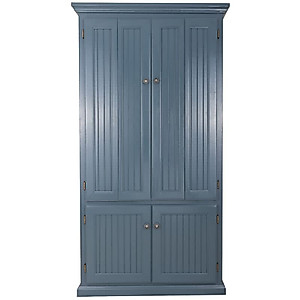 Eagle Furniture Manufacturing Coastal Computer Armoire Workstation, Large, Smoky Blue