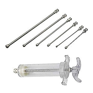 YITON Bird Feeders 20Ml Animal Feeding Syringe With 6Pcs Straight Stainless Steel Gavage Tubes Bird Feeding Accessories 1Set
