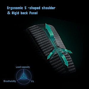 KAILAS Mystery 22L Lightweight Hiking Backpack Ergonomic Ultralight Water Resistant Outdoor Sports Small Travel Camping Daypack for Women Men Kailas Black