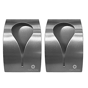 CaeCo Home Self Adhesive Towel Hook Holder Grabber Stainless Steel Kitchen Dish Towel Hook Wall Mount Non Drilling Towel Hangers Rack Hand Towel Hook Tea Towel Holders for Bathroom Kitchen