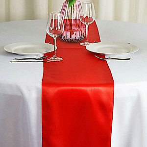2 Pack Red Table Runners, Christmas Satin Table Runner 12x108 Inches Long, Silk and Smooth Fabric Table Runner for Wedding, Parties, Banquets, Events Decoration