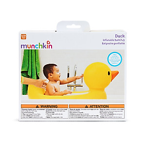 Munchkin Inflatable Duck Bathtub with White Hot Heat Alert