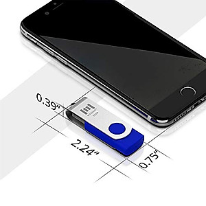 MOSDART 32GB USB 2.0 Flash Drive 5 Pack Swivel Bulk FAT32 Thumb Drives Jump Drive Zip Drive Memory Sticks with Led Indicator,Black/Blue/Red/White/Green (32 GB, 5Pack Mix Color)