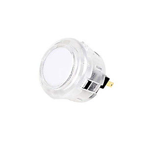 Fosiya 6X Arcade Clear Push Buttons 30mm Replace for Arcade Sanwa Buttons PS2 PS3 XBOX360 Consoles (Clear White)