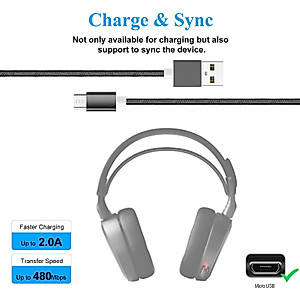 USB Charging Cable Cord Compatible for SteelSeries ARCTIS 9X/ Arctis 7P/ Arctis 9/ Arctis Pro/Arctis 7X/ Arctis 7/ ARCTIS 1/ Arctis 3 Wireless Gaming Headset