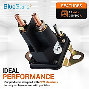 BlueStars 4-Pole 146154 145673 Starter Solenoid for Craftsman LT1000 Poulan Husqvarna Lawn Mower 2654 532146154 178861 168327 168327 1685290 1686981 73233 109081X