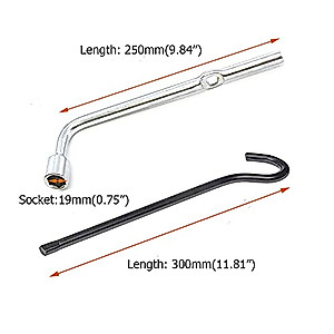 Dr.Roc Compatible with Spare Tire Tool Kit with Tire Jack Handle and Wheel Lug Wrench Honda Accord Civic CR-V Element Odessey Pilot and Acura ILX RDX TLX