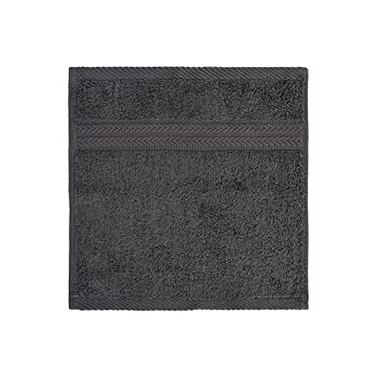 AKTI Premium Cotton Wash Cloths, 12 Piece Set, 12x12 Inches, 580 GMS, Durable, Quick Dry & Extra Absorbent Cleaning Cloth for Home, Spa, Hotel, Bathroom & Kitchen – Medium Grey Washcloths