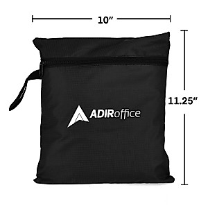 AdirOffice Protective Cover for Podiums, Lecterns and Pulpit Water-Resistant PVC-Coated Polyester Cover for Standard Size Podium Stand, Teacher Easel, Standing Desk Shelf (Black) (Pouch Included)