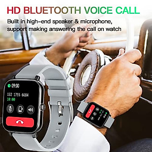 Bctemno Smart Watch(Answer/Make Call), USB Charging Waterproof smartwatches Fitness Watch with Heart Rate Sleep Monitor Blood Oxygen for Android Phones and iOS Phones Women Men