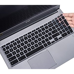 Keyboard Cover for Acer Chromebook 315 CB315 15.6 & Chromebook 715 CB715 15.6 inch with Numeric Keypad, Acer Chromebook 17.3" 317 CB317 Skin Protector, Black