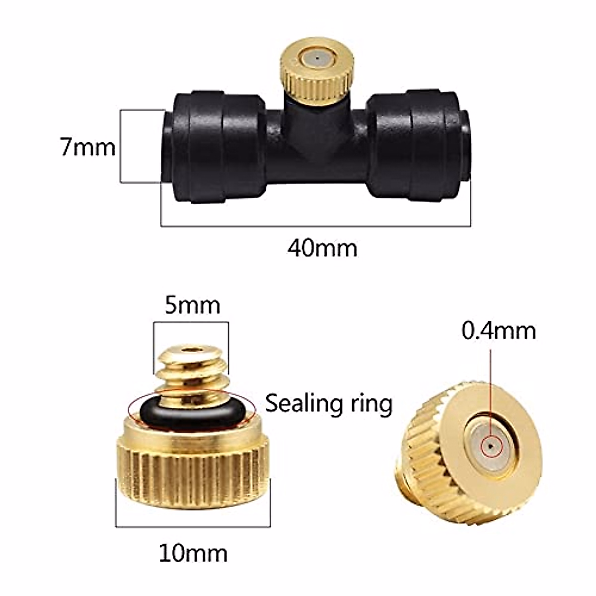 UXZDX Fog Nozzles Drip Irrigation Garden Sprayer for Outdoor Patio Misting Cooling System Garden Water Mister