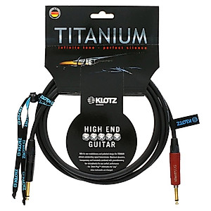 Klotz TI-0450PSP Titanium Guitar Cable with SilentPLUG, ¼-Inch Straight, 15ft