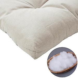 FUNHOME Outdoor Bench Cushion 45 x18 inch with Non-Slip Grips,Waterproof Porch Swing Cushion,Bench Pillow Pads,Tufted Cushions for Patio Garden Furniture,45" Seat Cushions Indoor(Linen Brown)