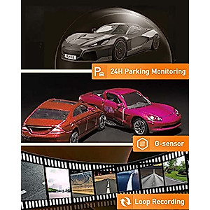 V6D Dash Cam Front and Rear,4K+1080P Dual Dash Camera for Cars,Built-in WiFi GPS Car Camera,3.18-inch Display Dashcam,170° Wide Angle Dashboard Camera Recorder, Night Vision, Parking Monitor