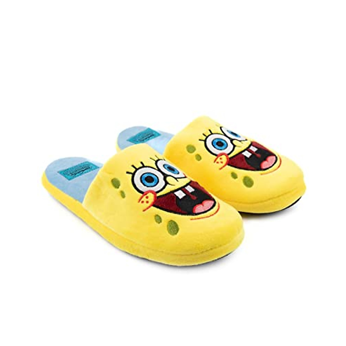 SPONGEBOB SQUAREPANTS Women's Open-Back Slipper, Yellow, 9-10