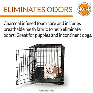 K&H Pet Products Odor-Control Crate Pad Gray Small 20 X 25 Inches