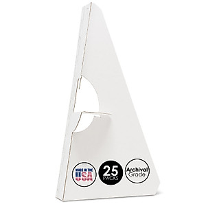 Lineco, Self Stick Easel Back, Archival Acid-Free, Display Signs Pictures Brochures Posters Frames Artwork Crafts (15", 25 Pack, White)