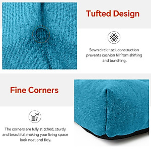 Focuprodu Bench Cushion 45 inch, Bench Cushions for Indoor Furniture, Durable Stain Resistant Outdoor/Indoor Bench Seat Cushion(45x18x4 inch, Peacock Blue)