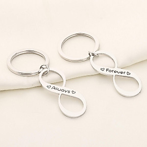 TGBJE Always Forever keychain Set Wedding Gift Boyfriend Gift Girlfriend Gift Long Distance Gift (Always Forever Gift)