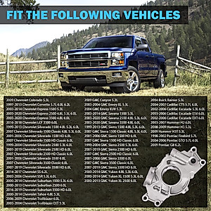 High Volume Oil Pump Replacement - Compatible with 4.8L 5.3L 6.0L Silverado, Suburban, Tahoe, Trailblazer, GMC Sierra, Yukon, Cadillac Escalade - Replace M295HV