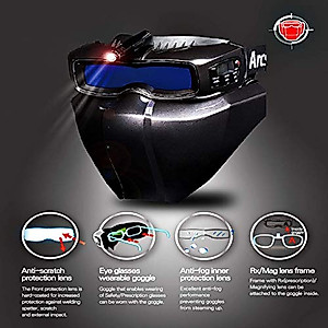 Servore Auto Shade Darkening Welding Goggle Arcshield 2 The world's first Auto-Darkening Protect Mask (Arcshield 2 Silver)