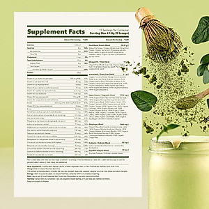 Ka'Chava Ka’Chava All-In-One Nutrition Shake Blend, Matcha, 85+ Superfoods, Nutrients & Plant-Based Ingredients, 26 Vitamins and Minerals, 25g Plant-Based Protein, 2lb