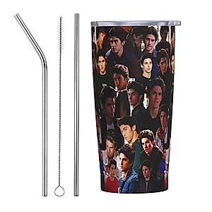 OAEWRE Milo Actors Ventimiglia Stainless Steel Mug Insulated Tumbler Coffee Mugs with Lids and Straw Double Wall Vacuum Cup 20oz